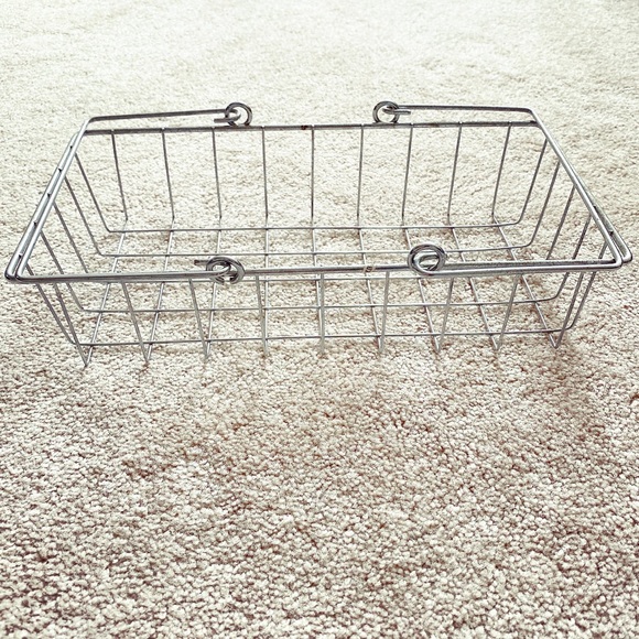 Vintage | Accents | Vintage Silver Metalwire Basket With Handles | Poshmark